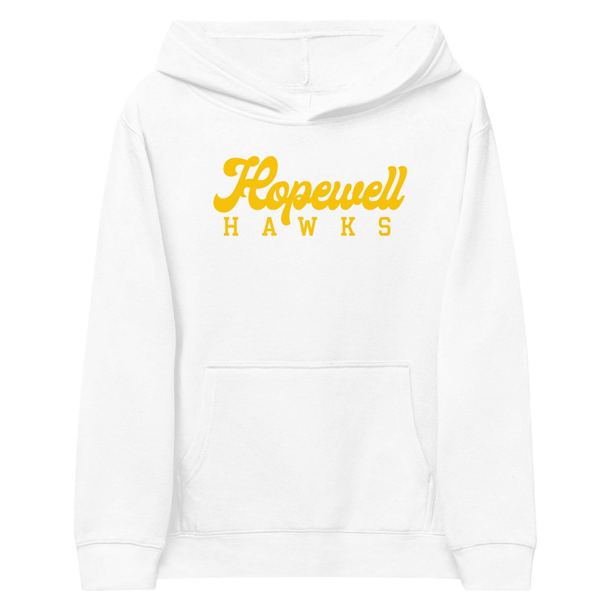 HOPEWELL_SCRIPT_HAWKS-Kids fleece hoodie – BORN and BRED gear